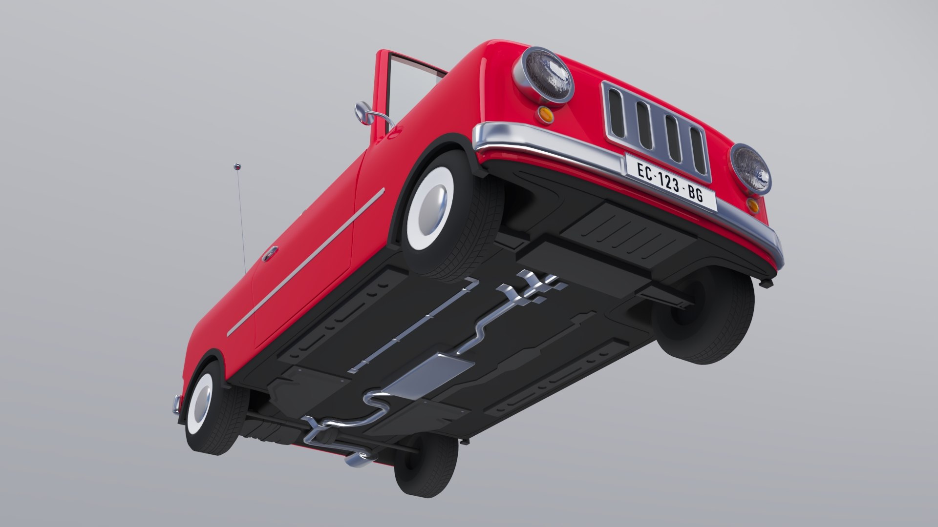 3D Cartoon Convertible Car Model 3D - TurboSquid 2084003