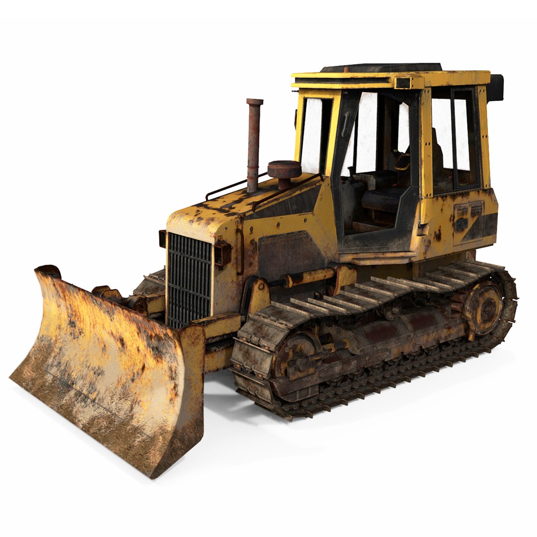 3D Old Bulldozer Model - TurboSquid 1777136
