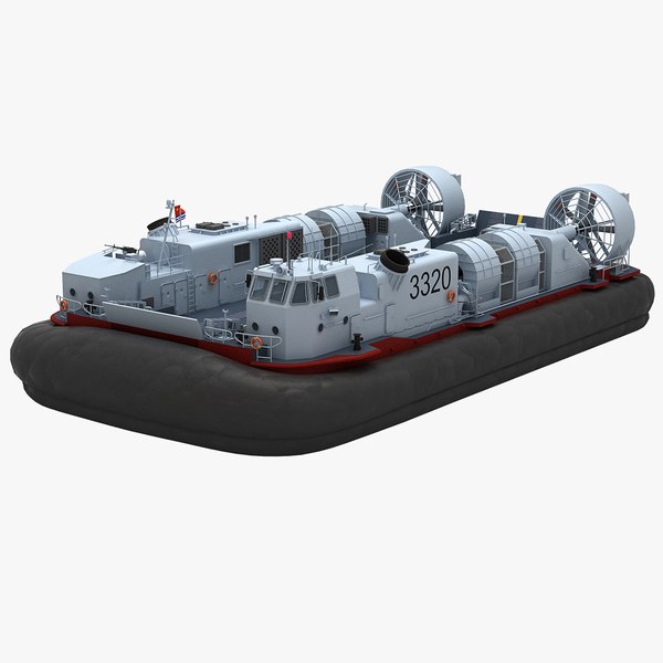zubr class lcac hovercraft 3d model