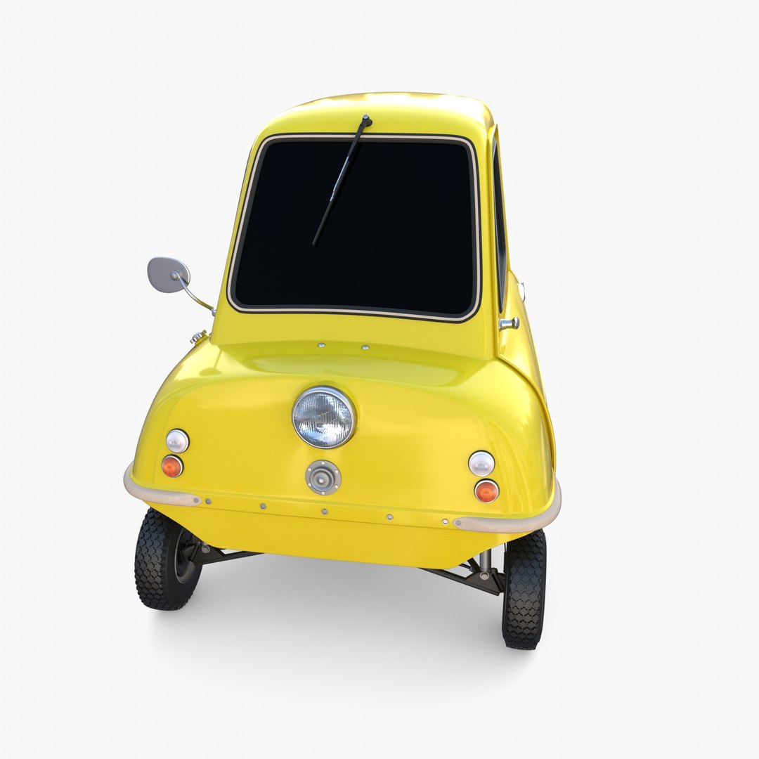 Peel P50 Yellow with chassis 3D - TurboSquid 1781592