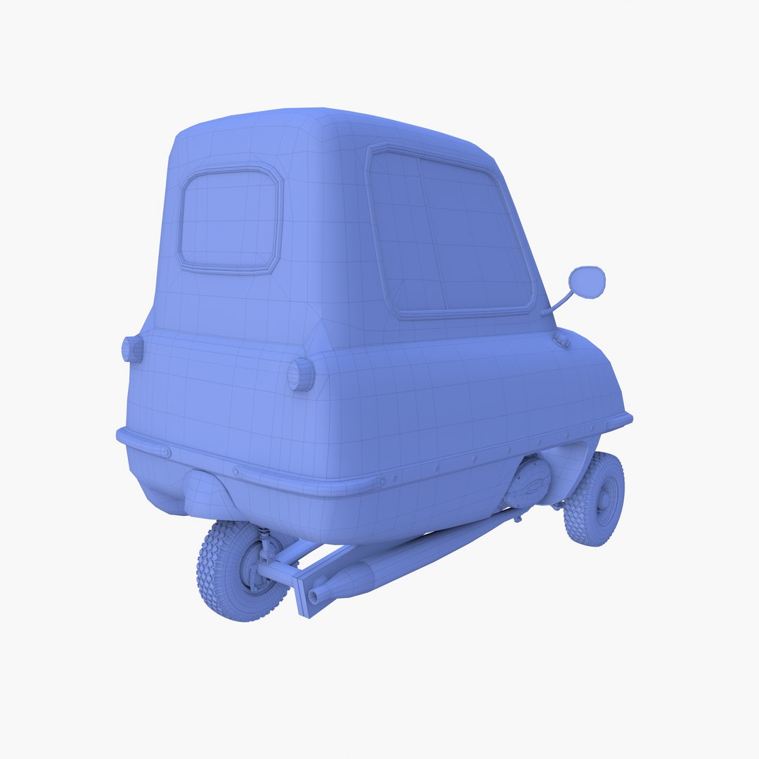 Peel P50 Yellow with chassis 3D - TurboSquid 1781592