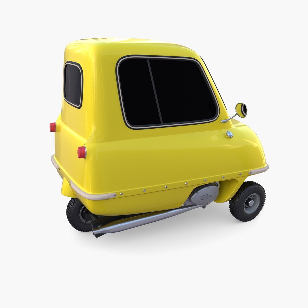Peel P50 Yellow with chassis 3D - TurboSquid 1781592