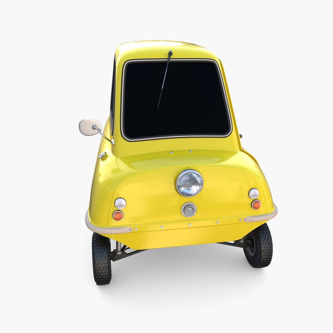 Peel P50 Yellow with chassis 3D - TurboSquid 1781592