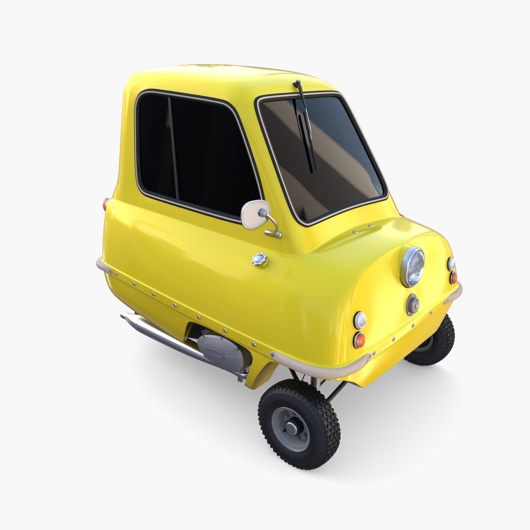 Peel P50 Yellow with chassis 3D - TurboSquid 1781592
