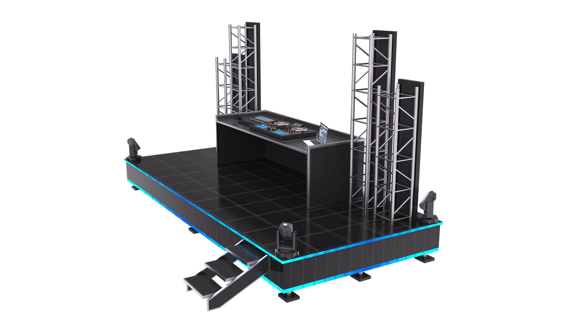 3D Model DJ Stage Collection - TurboSquid 2381257