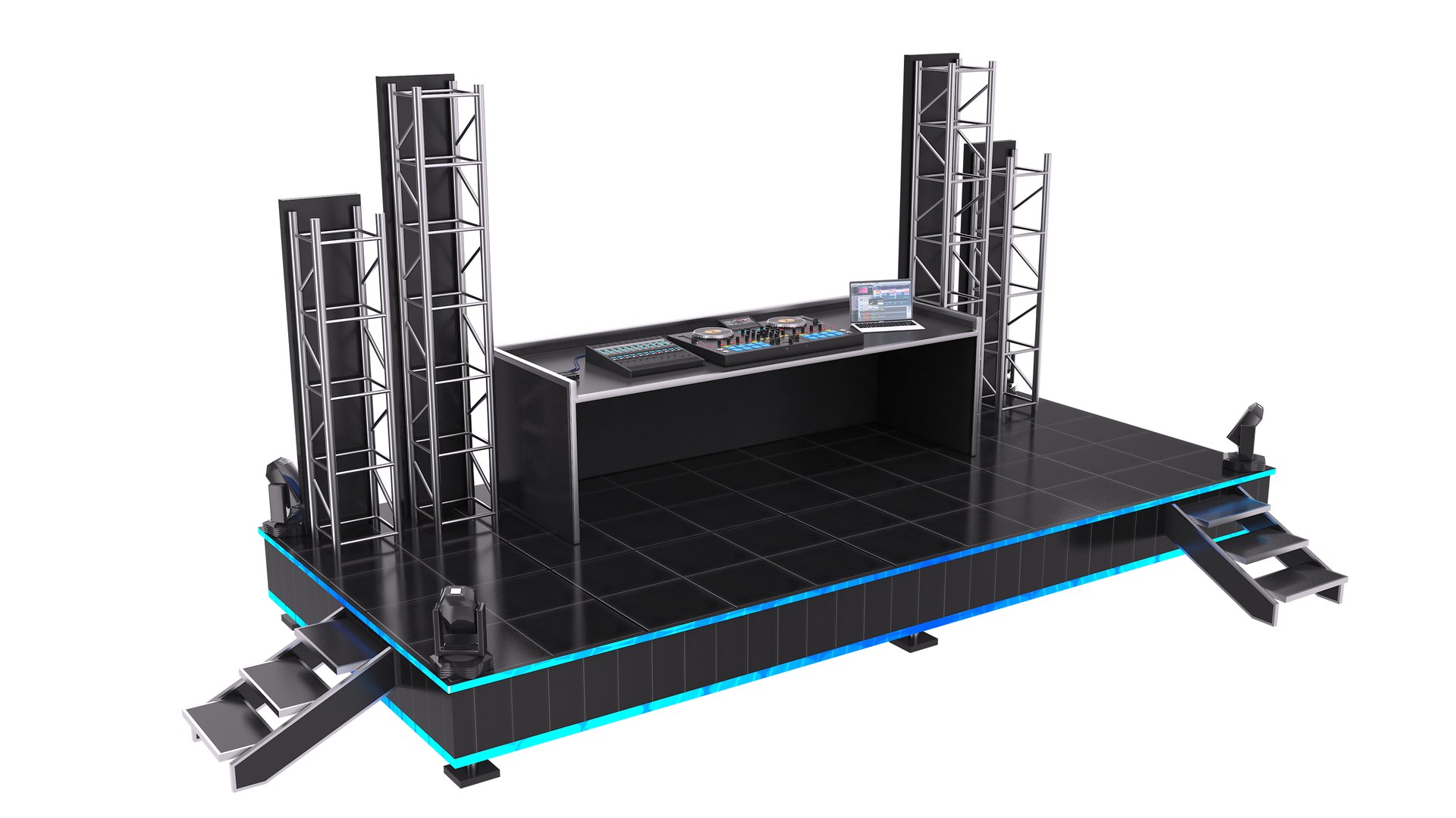 3D Model DJ Stage Collection - TurboSquid 2381257