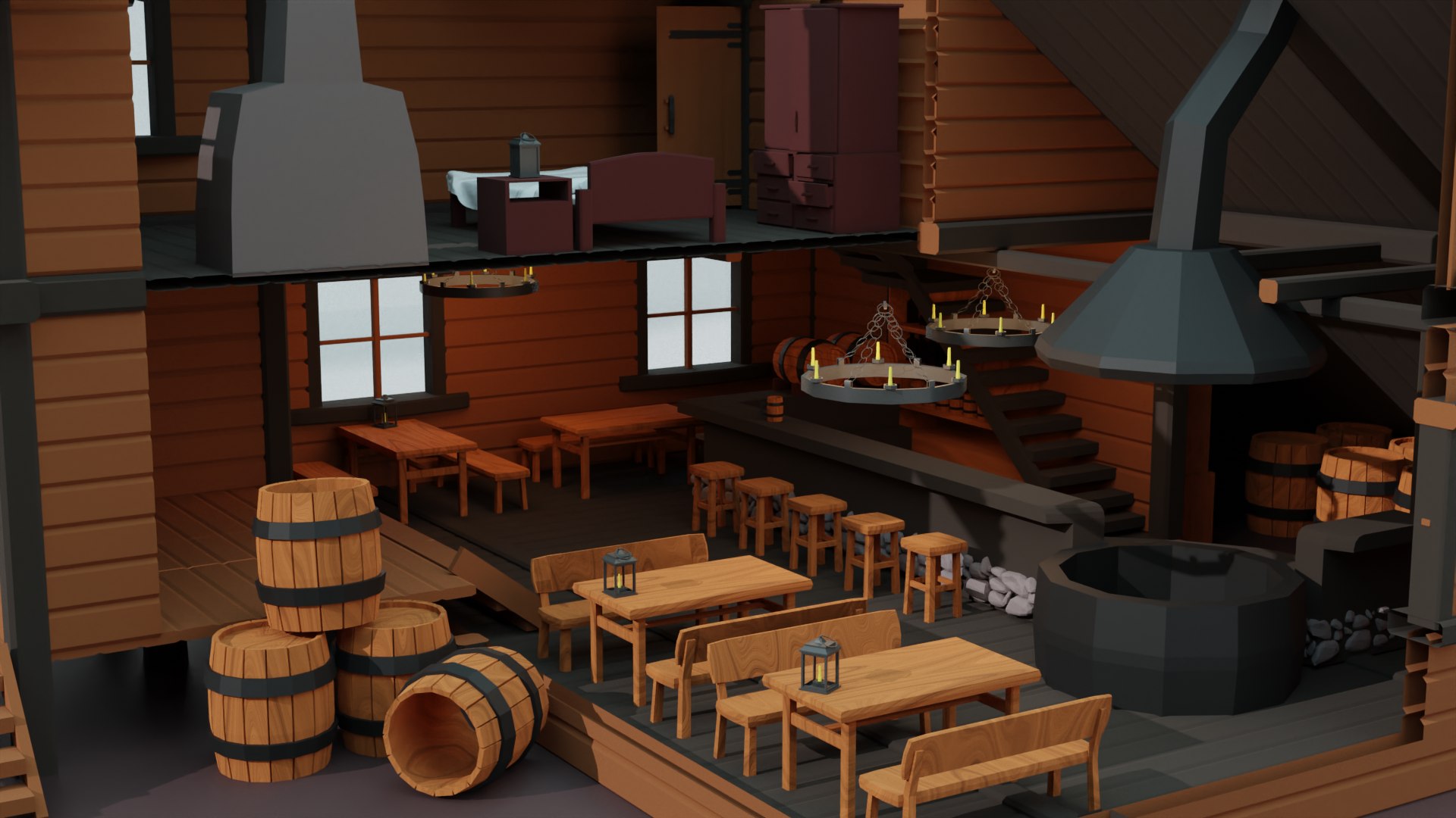 Tavern 3D Model - TurboSquid 2029332