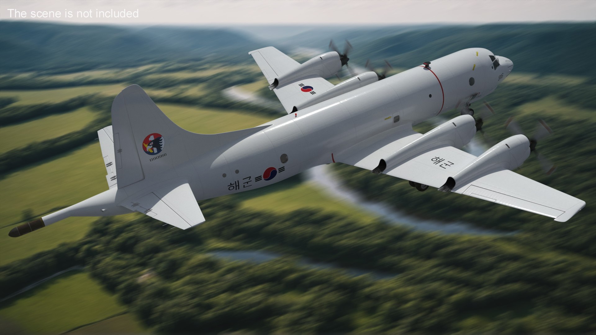 South Korea P3 Orion Anti Submarine Plane Simplified 3D - TurboSquid ...
