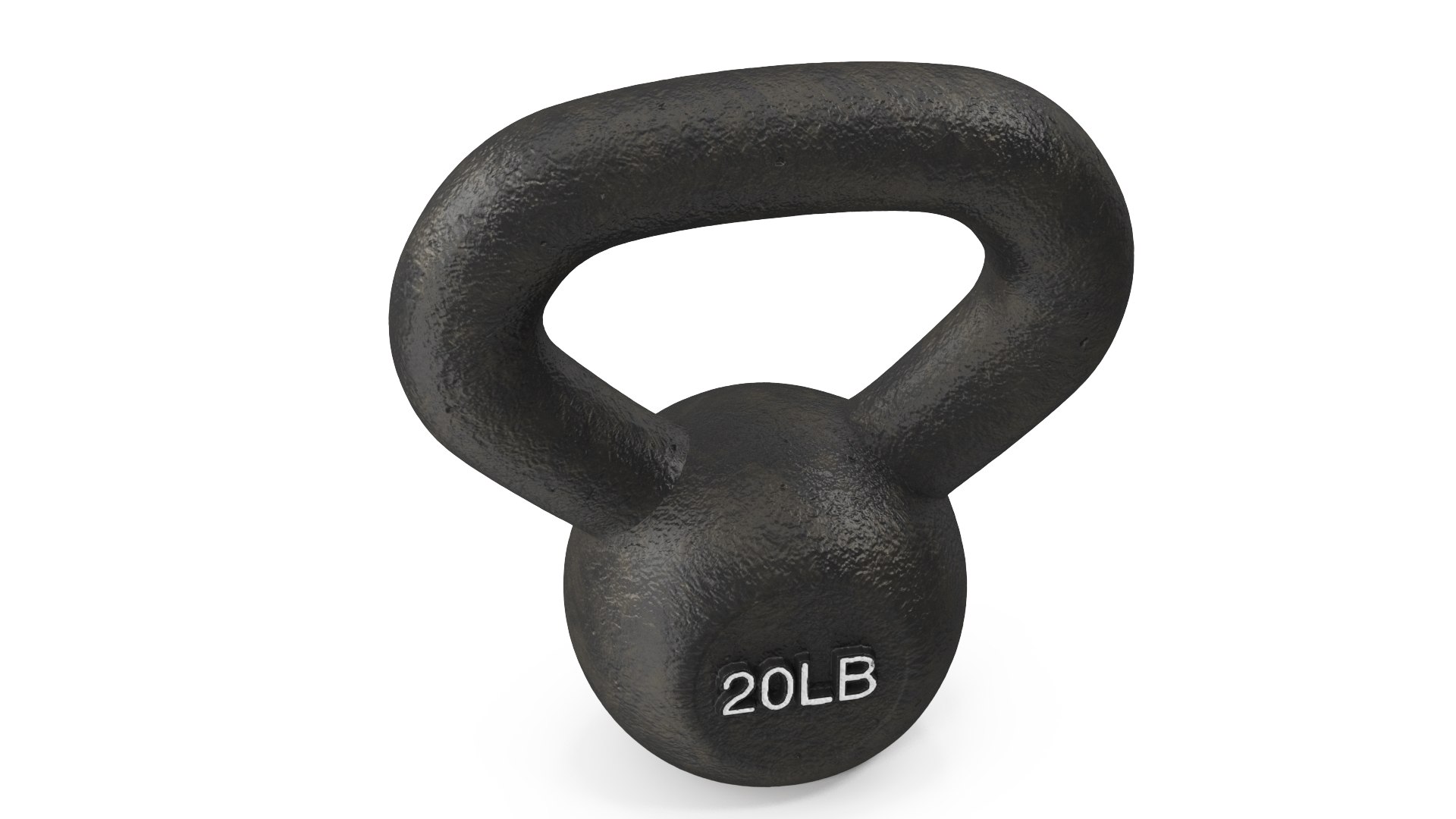Wide Handle Iron Kettle Bell 20lb 3D Model - TurboSquid 2071279