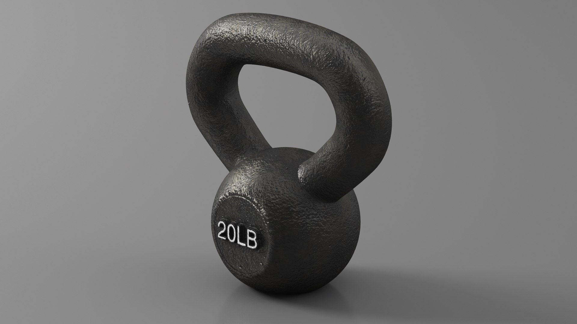 Wide Handle Iron Kettle Bell 20lb 3D Model - TurboSquid 2071279
