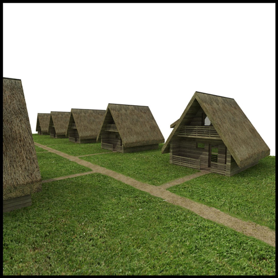 Thatched House 3d Model