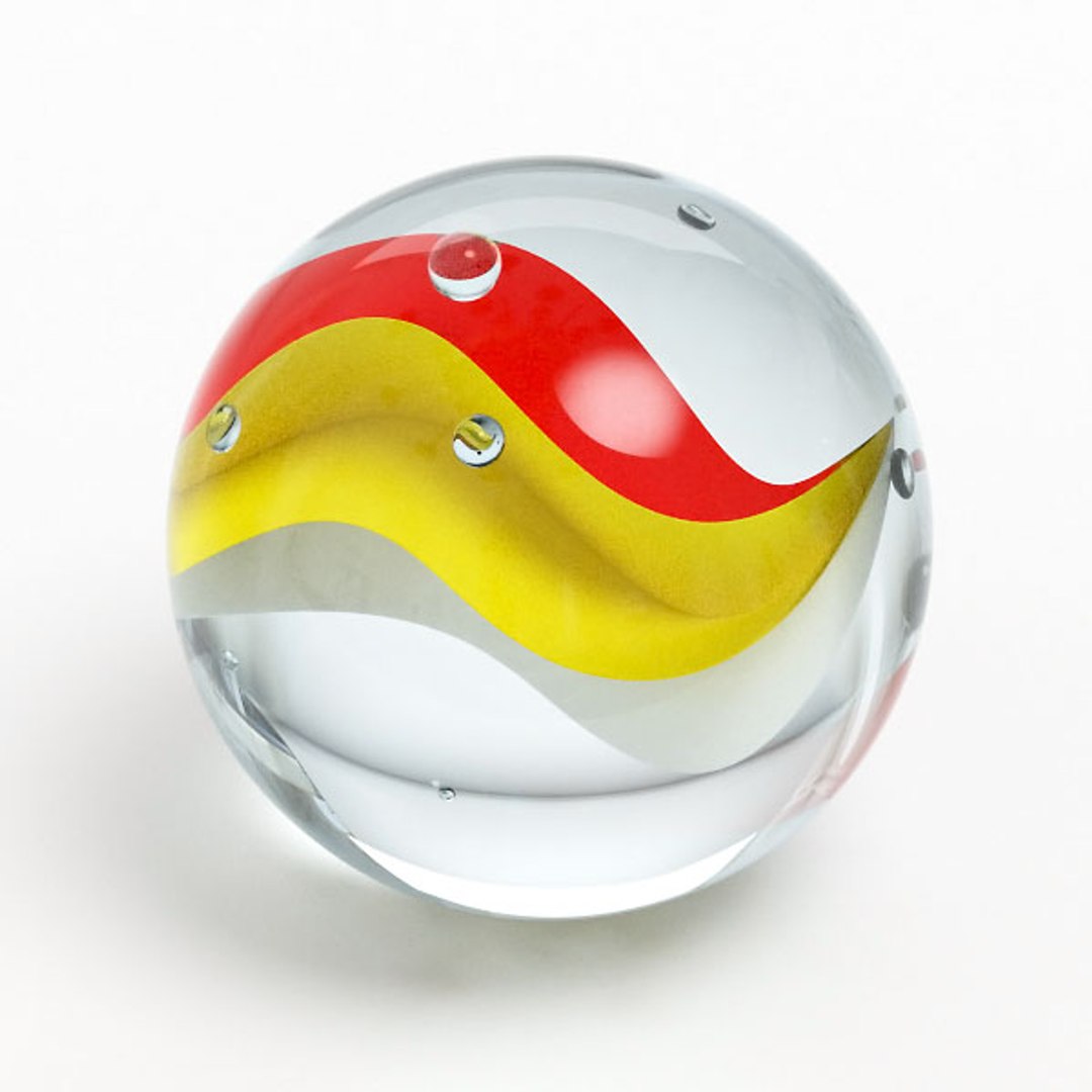 3d Colored Marbles Model