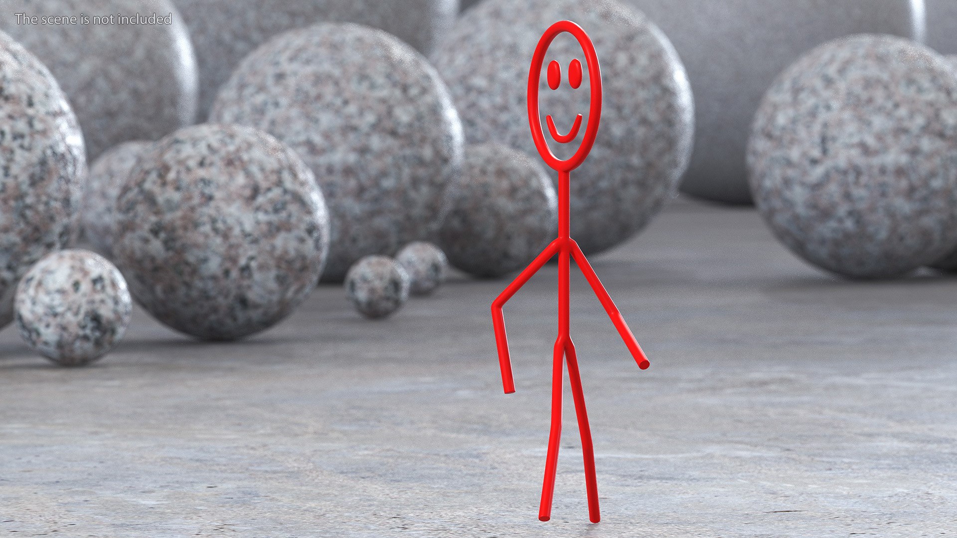 Stickman Figure Red Rigged For Cinema 4D 3D Model - TurboSquid 2089082