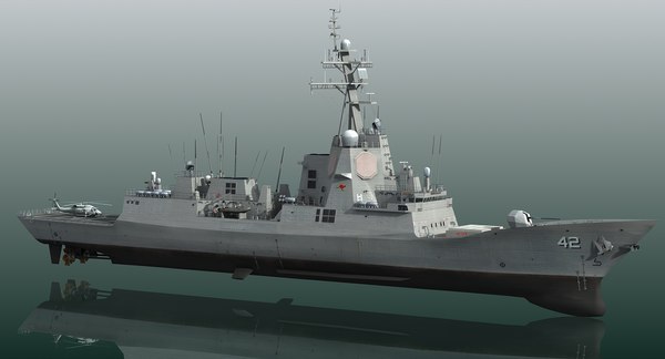HMAS Sydney 42 Destroyer, DDG de Mísseis Guiados Modelo 3D - TurboSquid ...