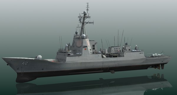 HMAS Sydney 42 Destroyer, DDG de Mísseis Guiados Modelo 3D - TurboSquid ...