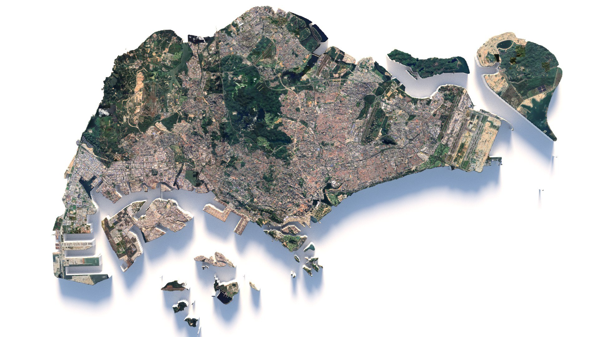 Singapore Terrain Map 3D - TurboSquid 2336729