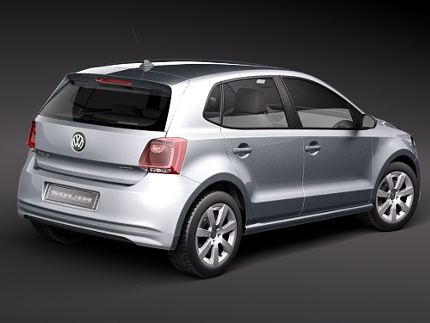 Volkswagen Polo 2010 Blue 3d Model