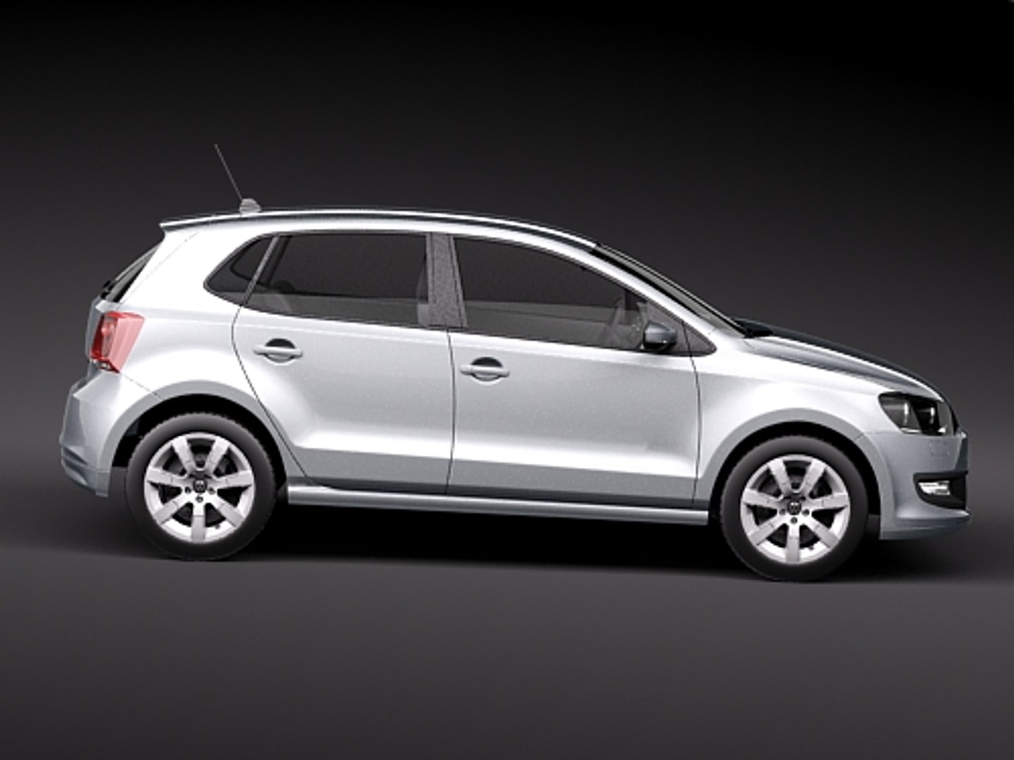 Volkswagen Polo 2010 Blue 3d Model