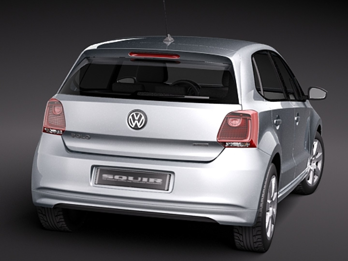 Volkswagen Polo 2010 Blue 3d Model