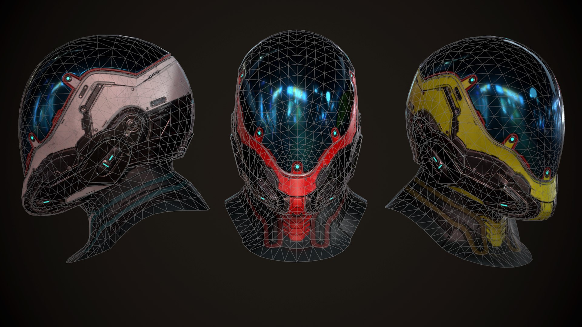 3D Helmet Sci-fi - TurboSquid 1582322