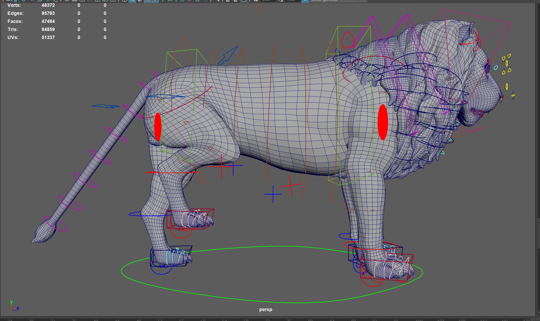 Lion Set Rig 3D Model - TurboSquid 1413254