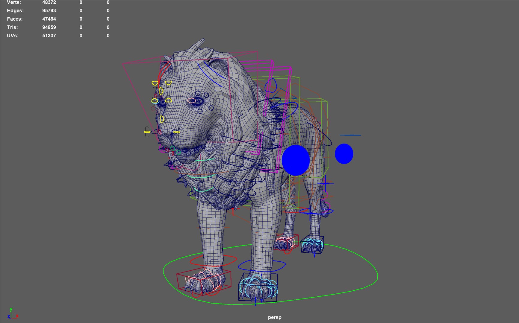 Lion Set Rig 3D Model - TurboSquid 1413254