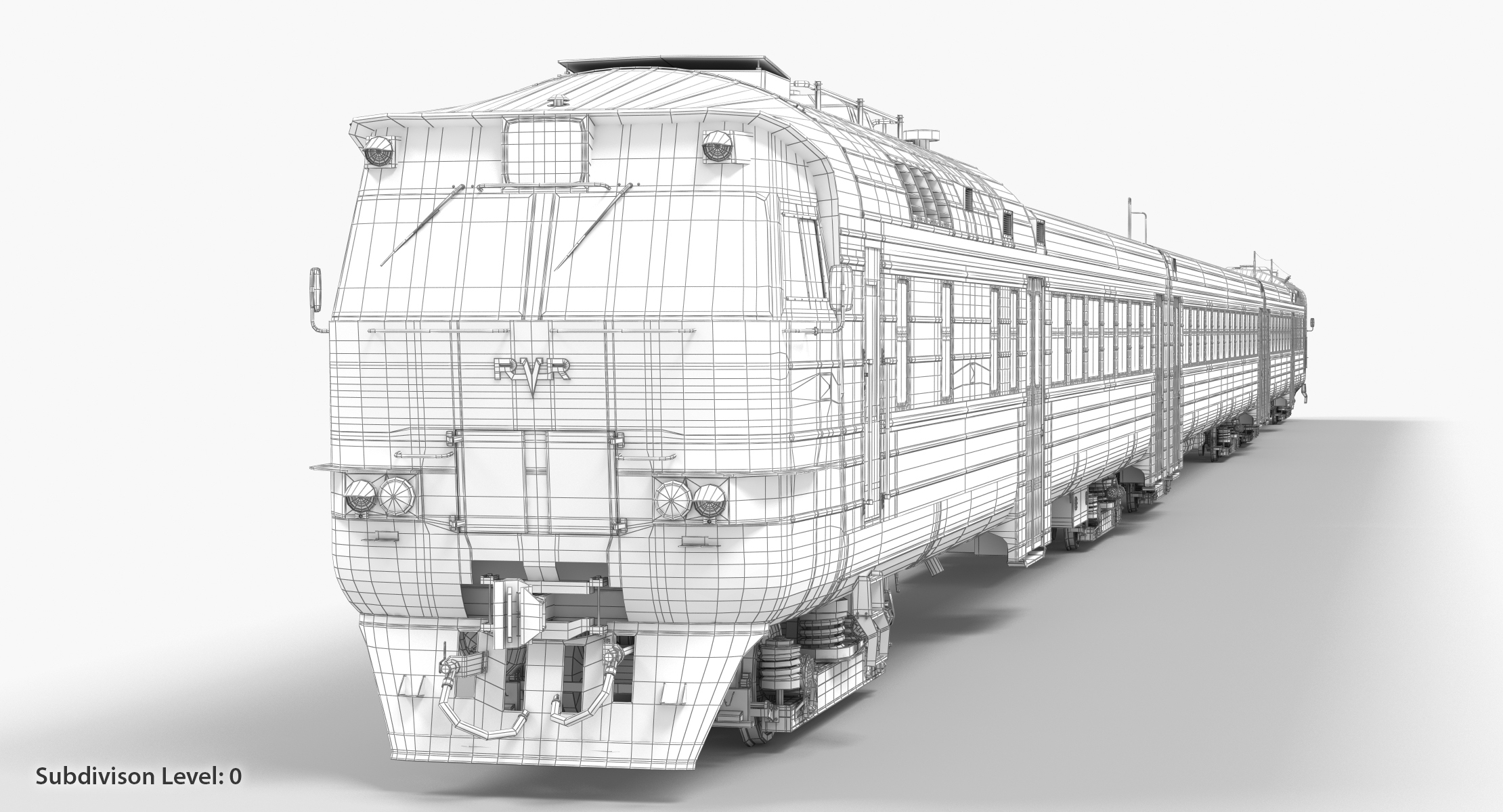 3d model dr1a diesel passenger train