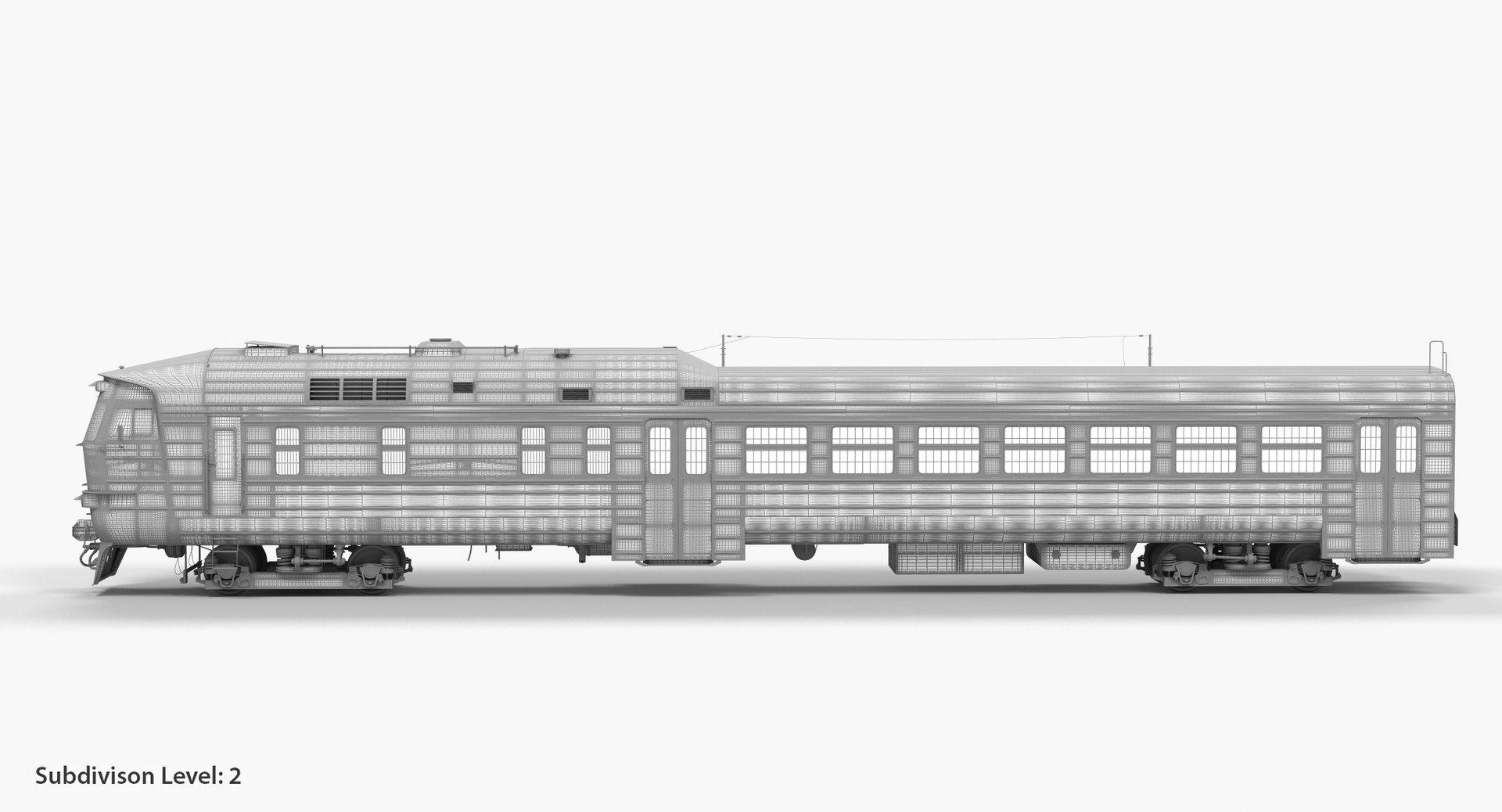 3d Model Dr1a Diesel Passenger Train