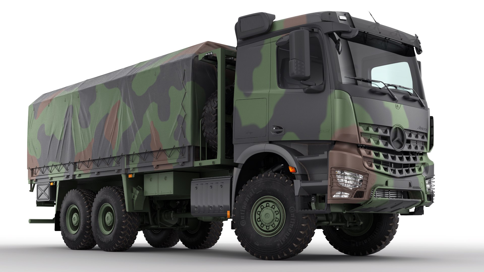 Mercedes Arocs Box Truck 6X6 3D Model - TurboSquid 2070347