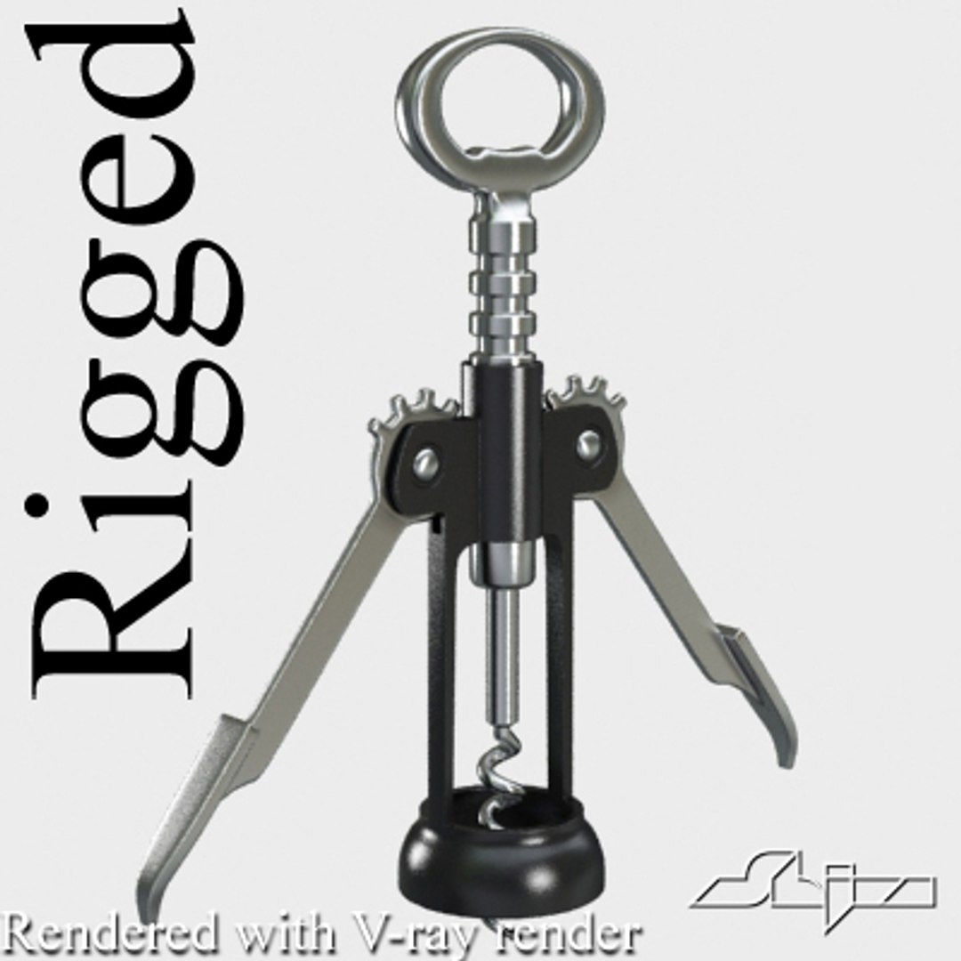 corkscrew rigged animation screw 3d model