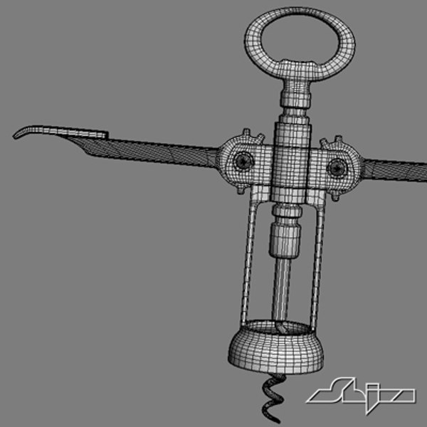 corkscrew rigged animation screw 3d model
