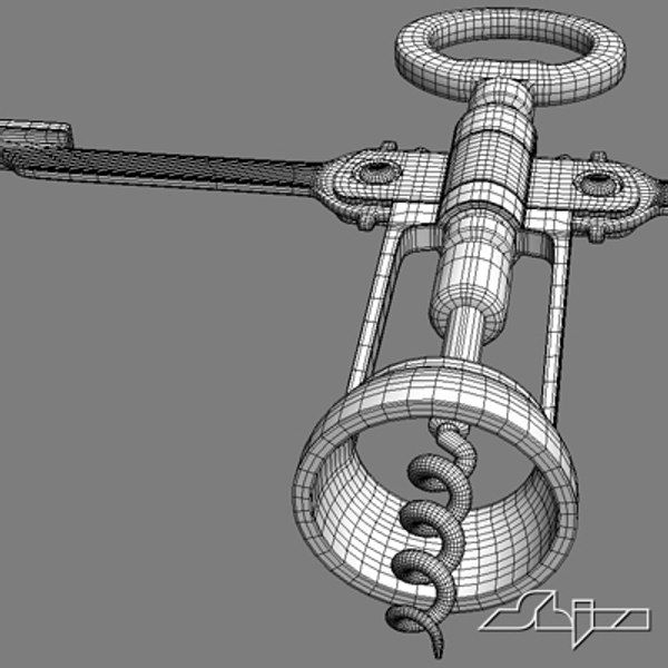 corkscrew rigged animation screw 3d model