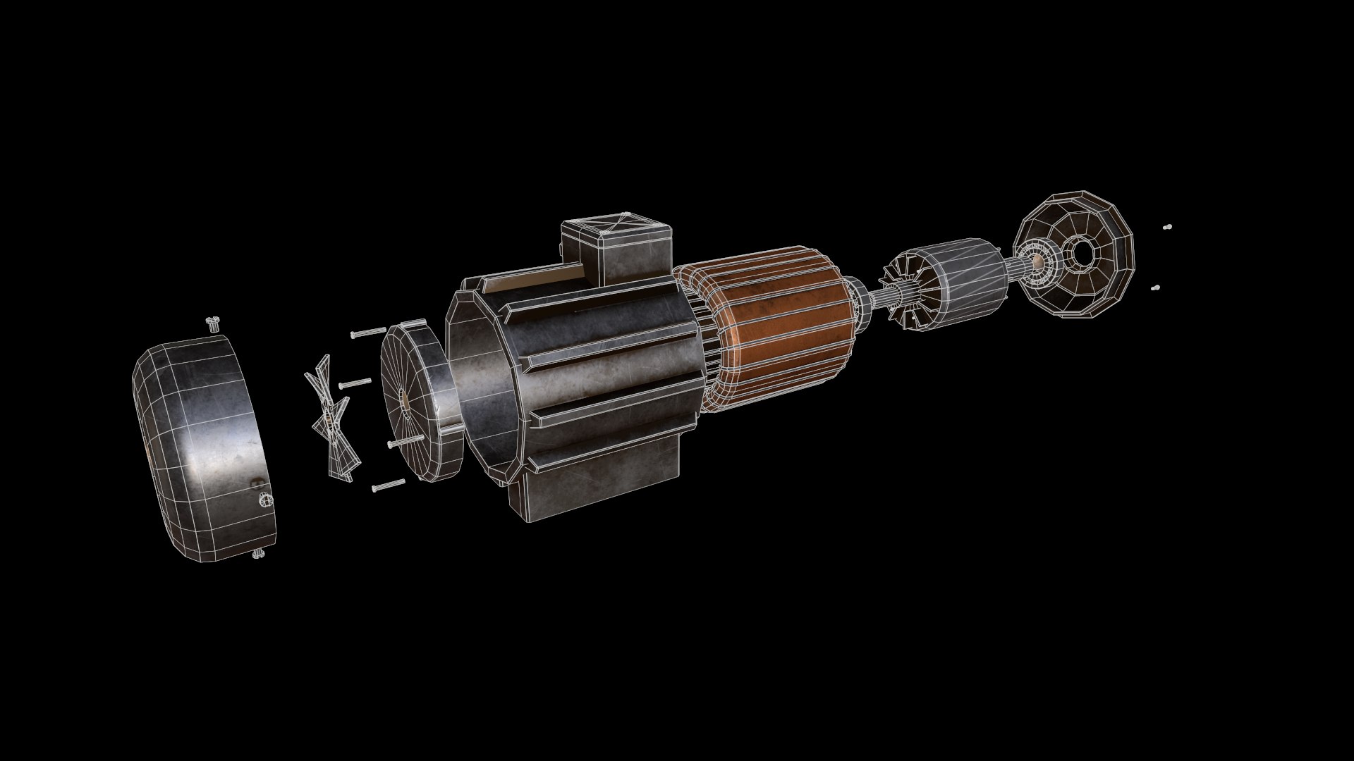 3D Electric Motor - TurboSquid 1547148
