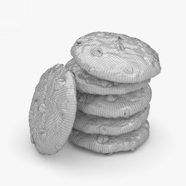 Chocolate chip cookie model - TurboSquid 1434032