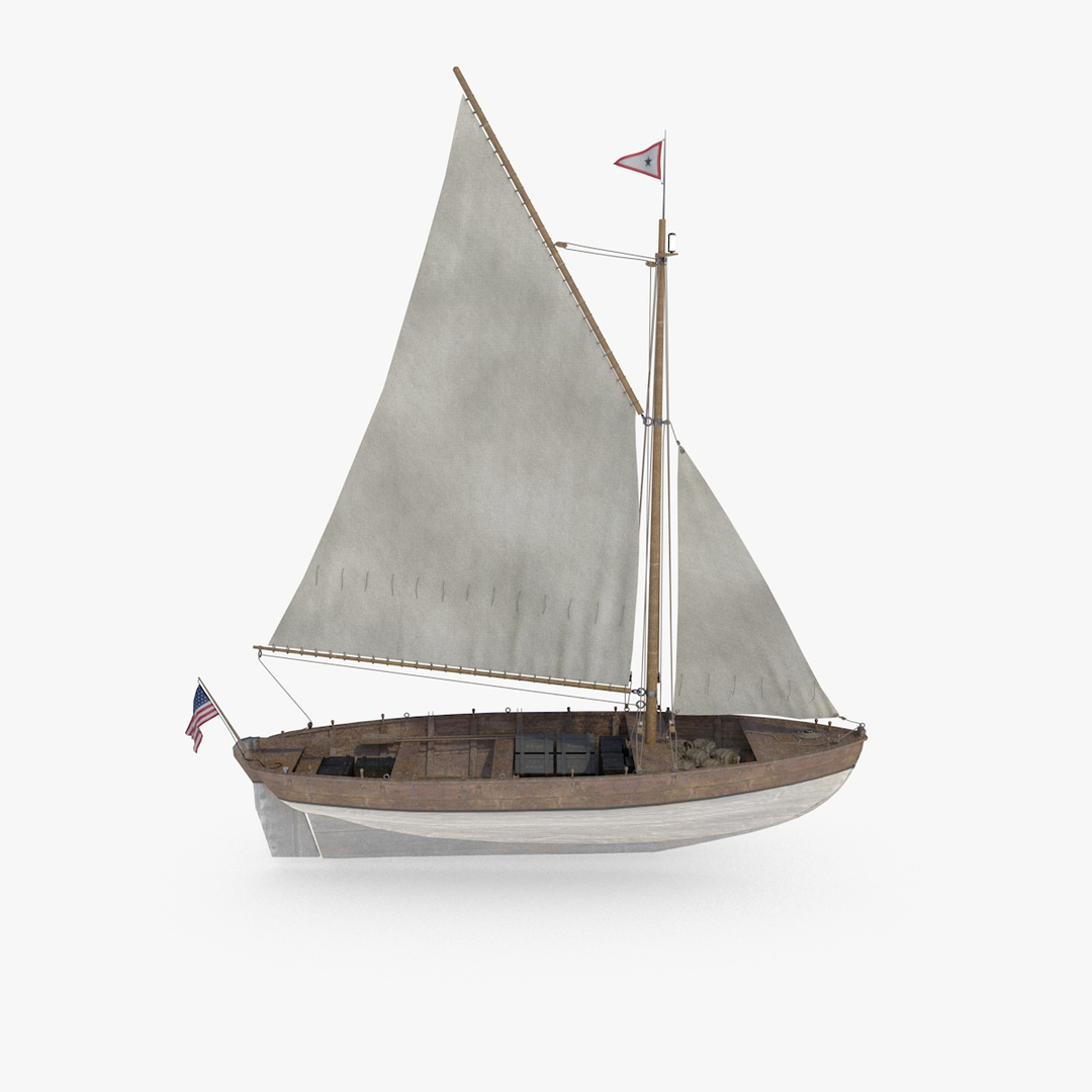 Catboat Boat 3D Model - TurboSquid 1566361