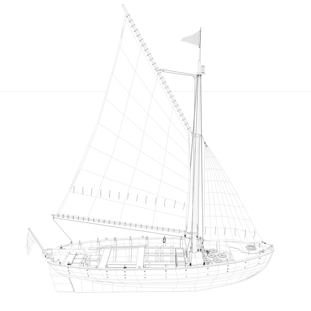 Catboat Boat 3D Model - TurboSquid 1566361