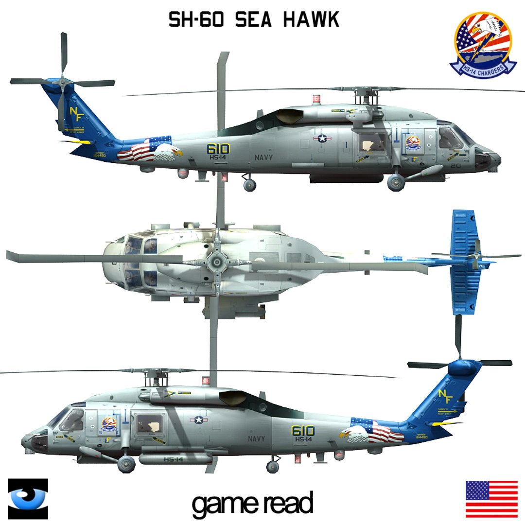 3d Sh-60 Hs-14 Model