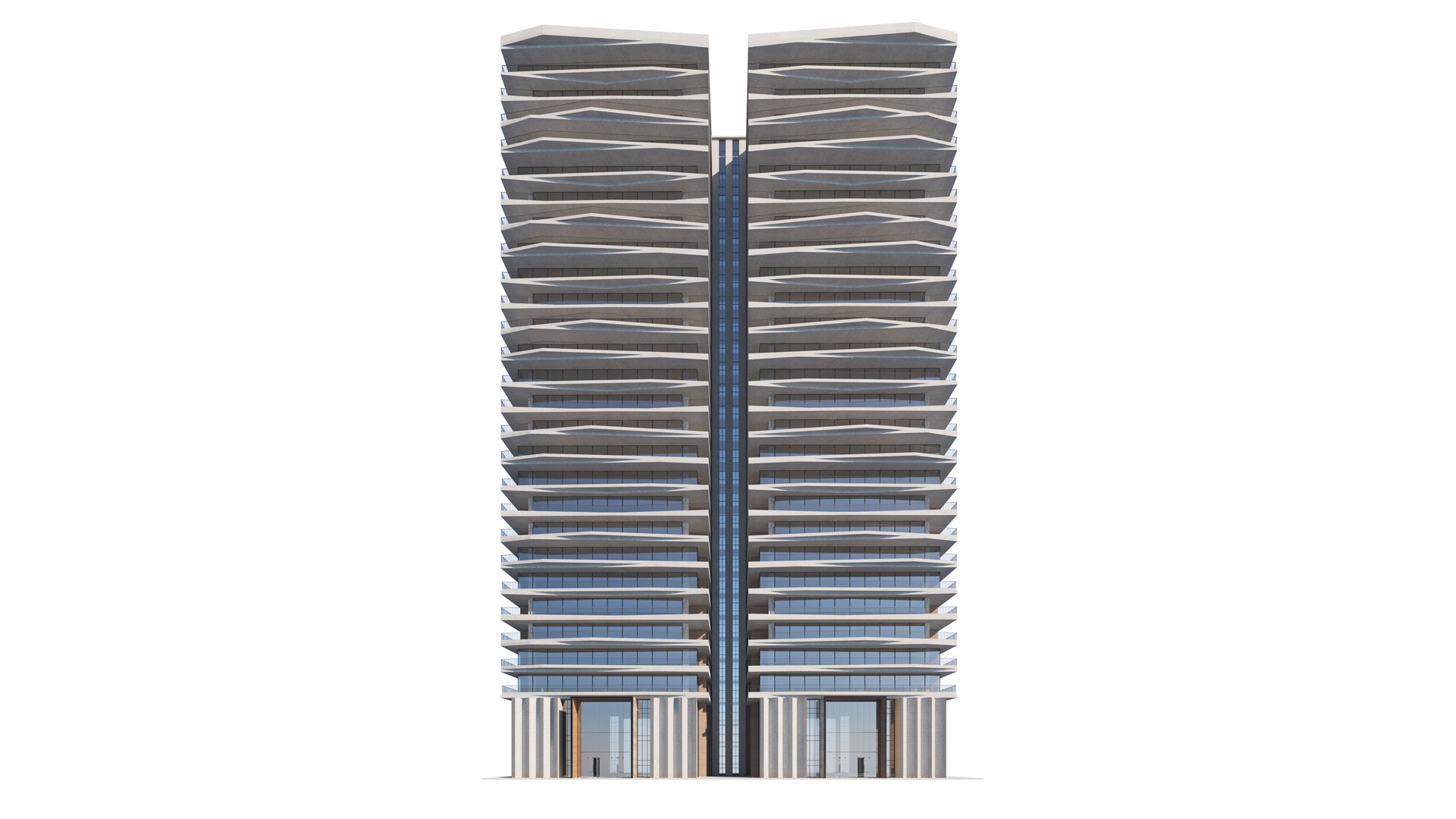 3D High-rise Luxury Residential Building Model - TurboSquid 2386113
