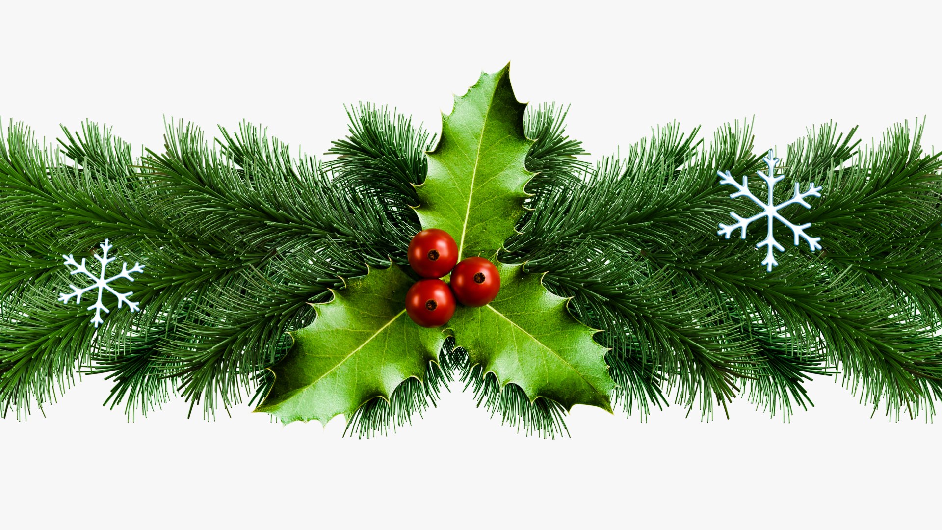 Long Christmas Wreath 3D Model - TurboSquid 2326803