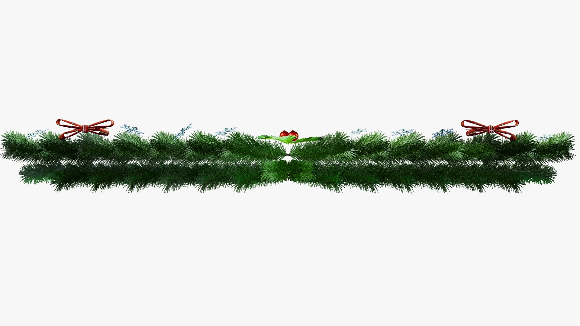 Long Christmas Wreath 3D Model - TurboSquid 2326803