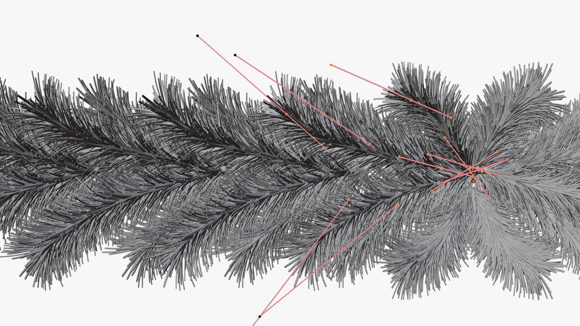 Long Christmas Wreath 3D Model - TurboSquid 2326803