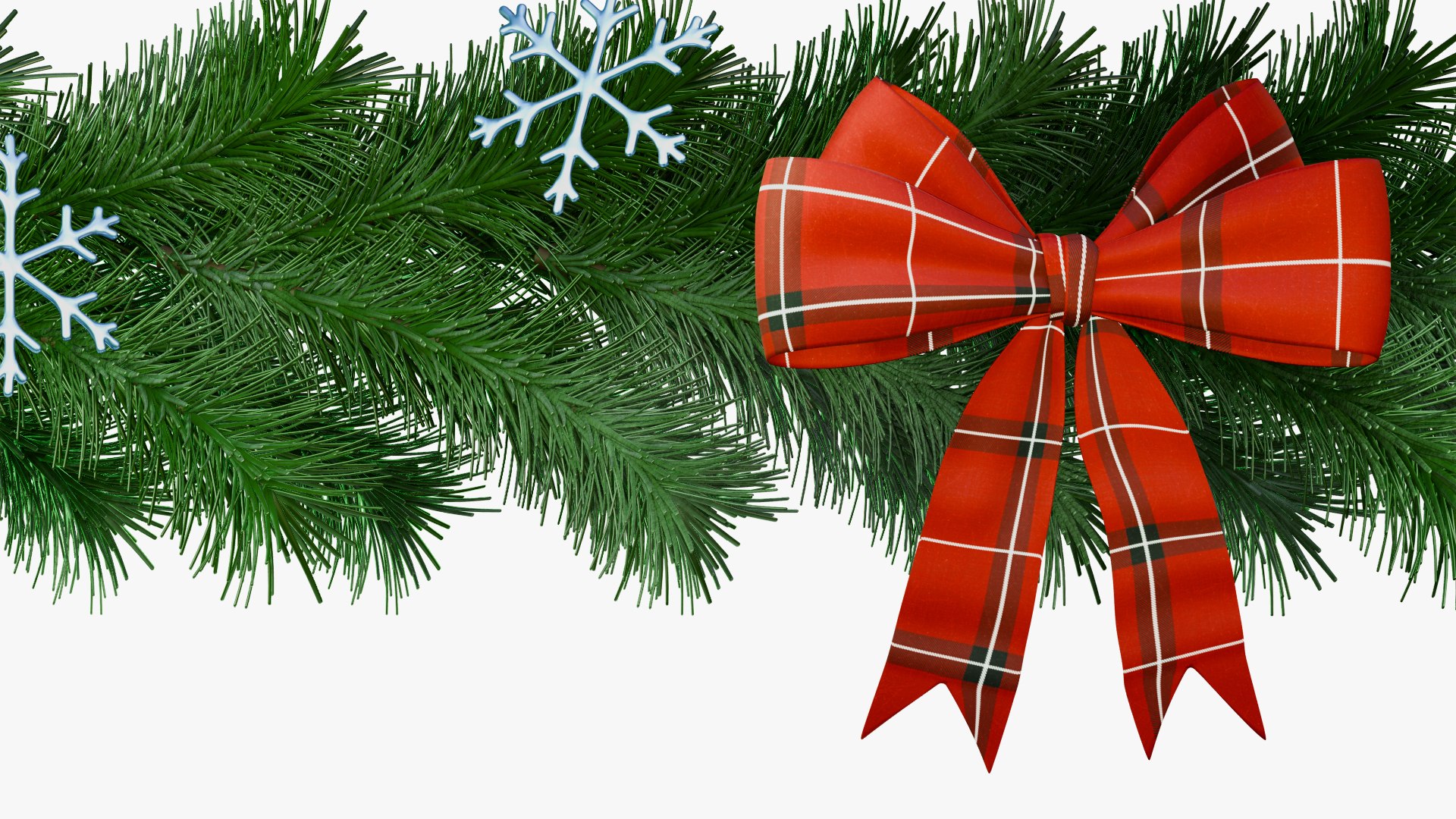 Long Christmas Wreath 3D Model - TurboSquid 2326803