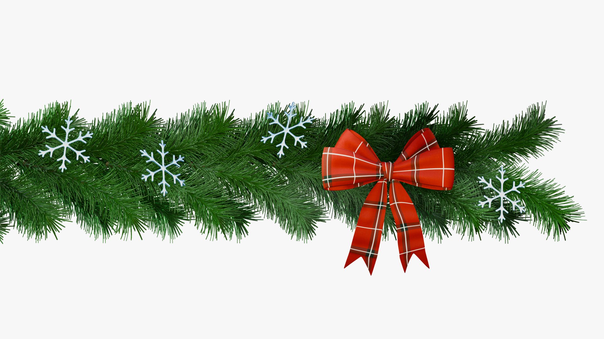 Long Christmas Wreath 3D Model - TurboSquid 2326803