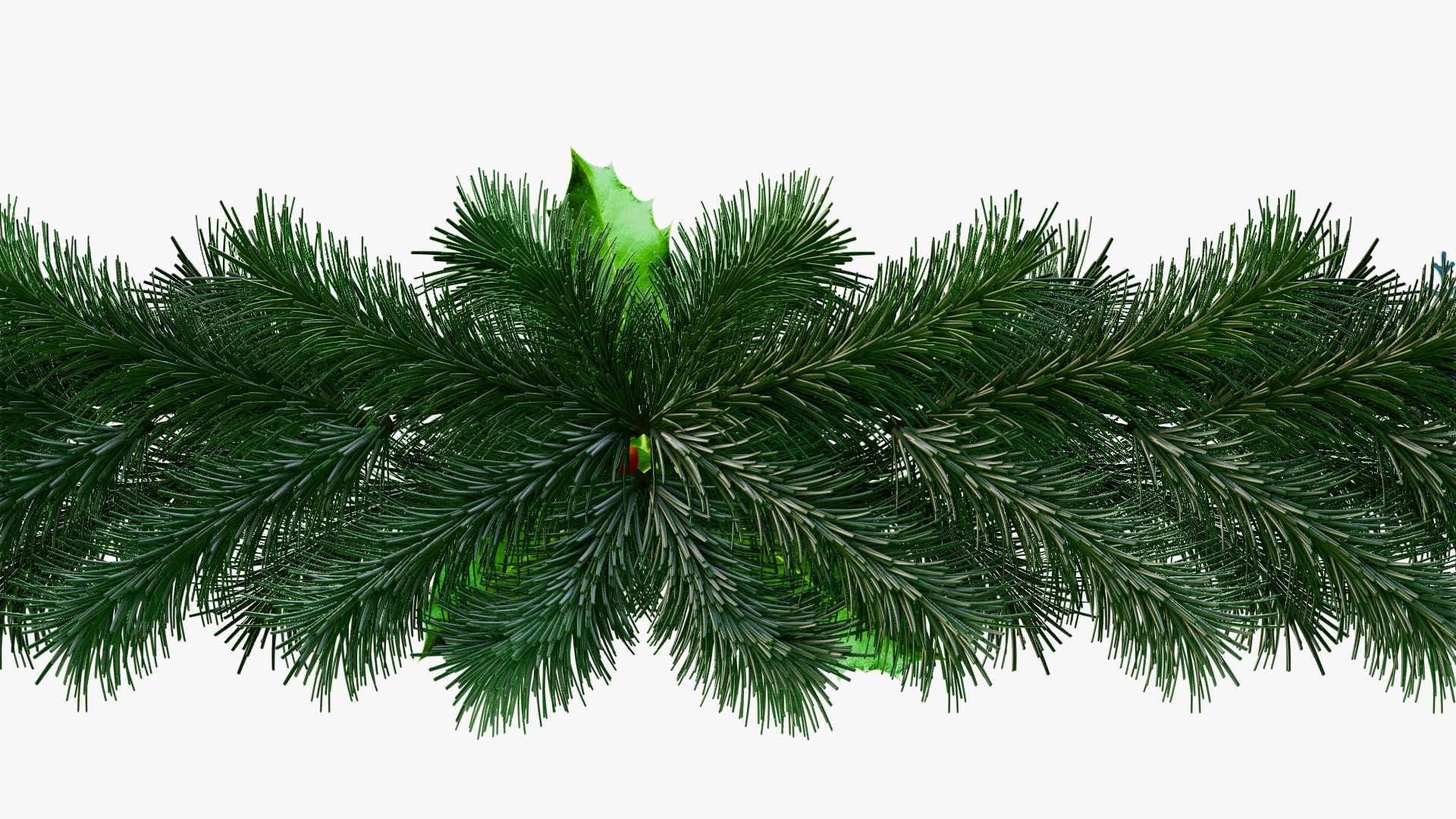Long Christmas Wreath 3D Model - TurboSquid 2326803