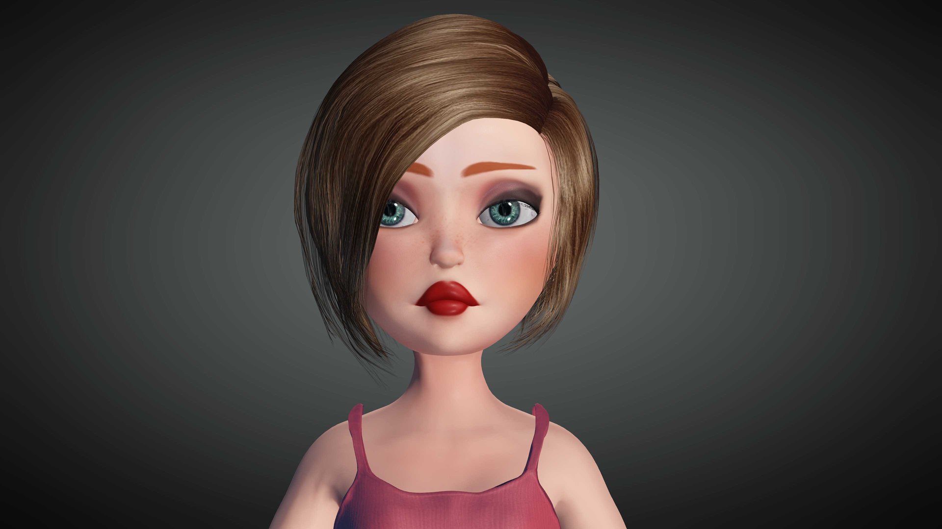 Cartoon Female Model 3D - TurboSquid 2296321