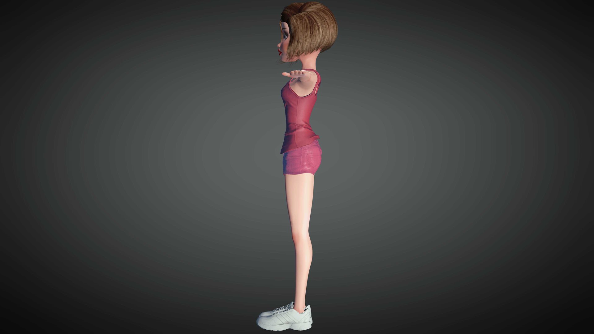 Cartoon Female Model 3D - TurboSquid 2296321