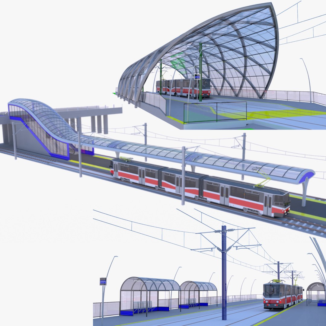 KT8D5 Tram Stops VIII 3D - TurboSquid 2314852