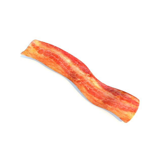 3d realistic fried bacon