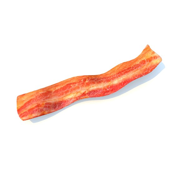 3d realistic fried bacon