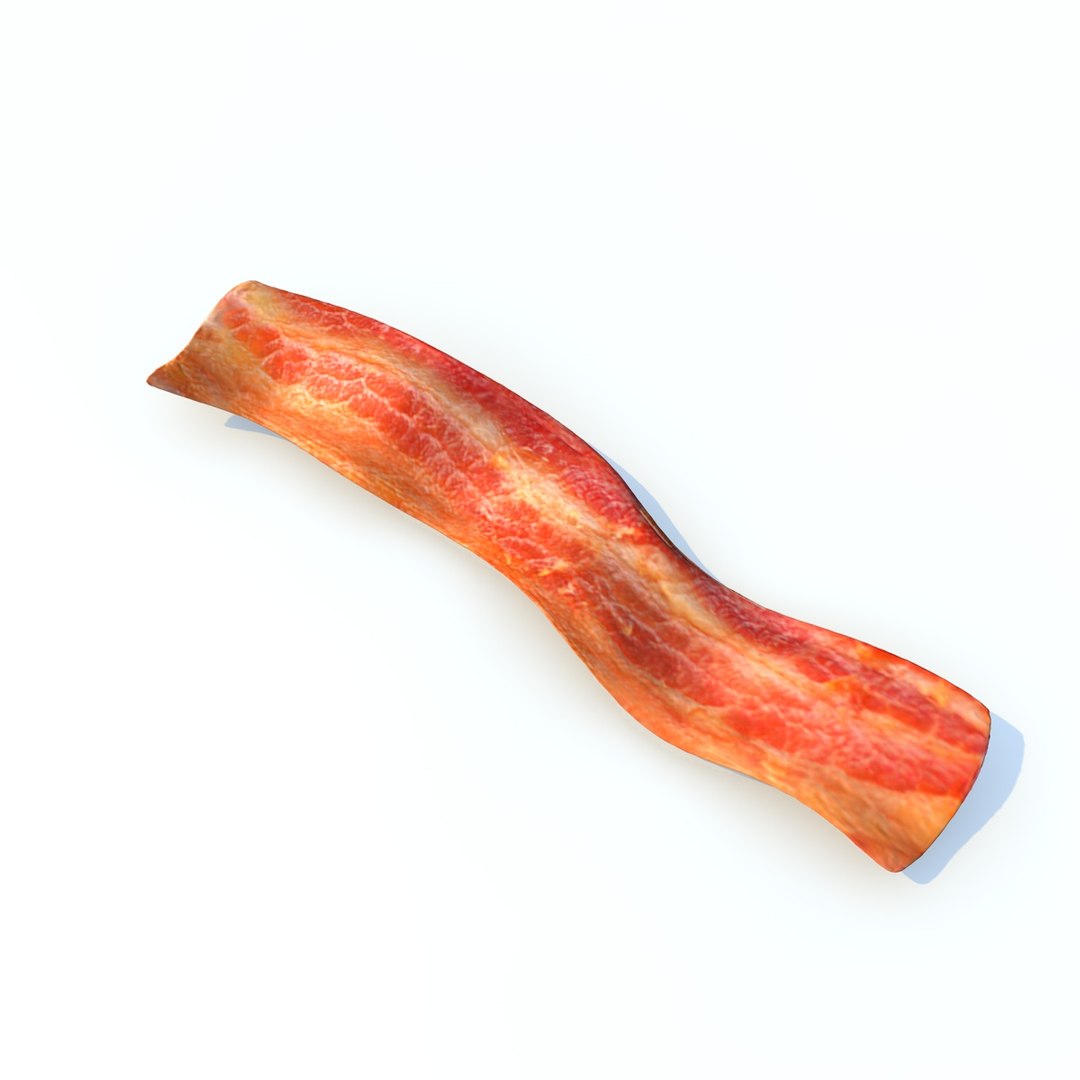 3d Realistic Fried Bacon